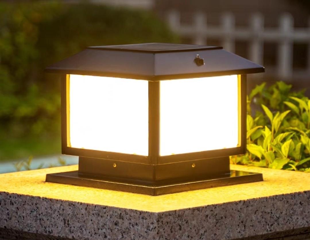 Solar LED pillar light, Furniture & Home Living, Lighting & Fans ...