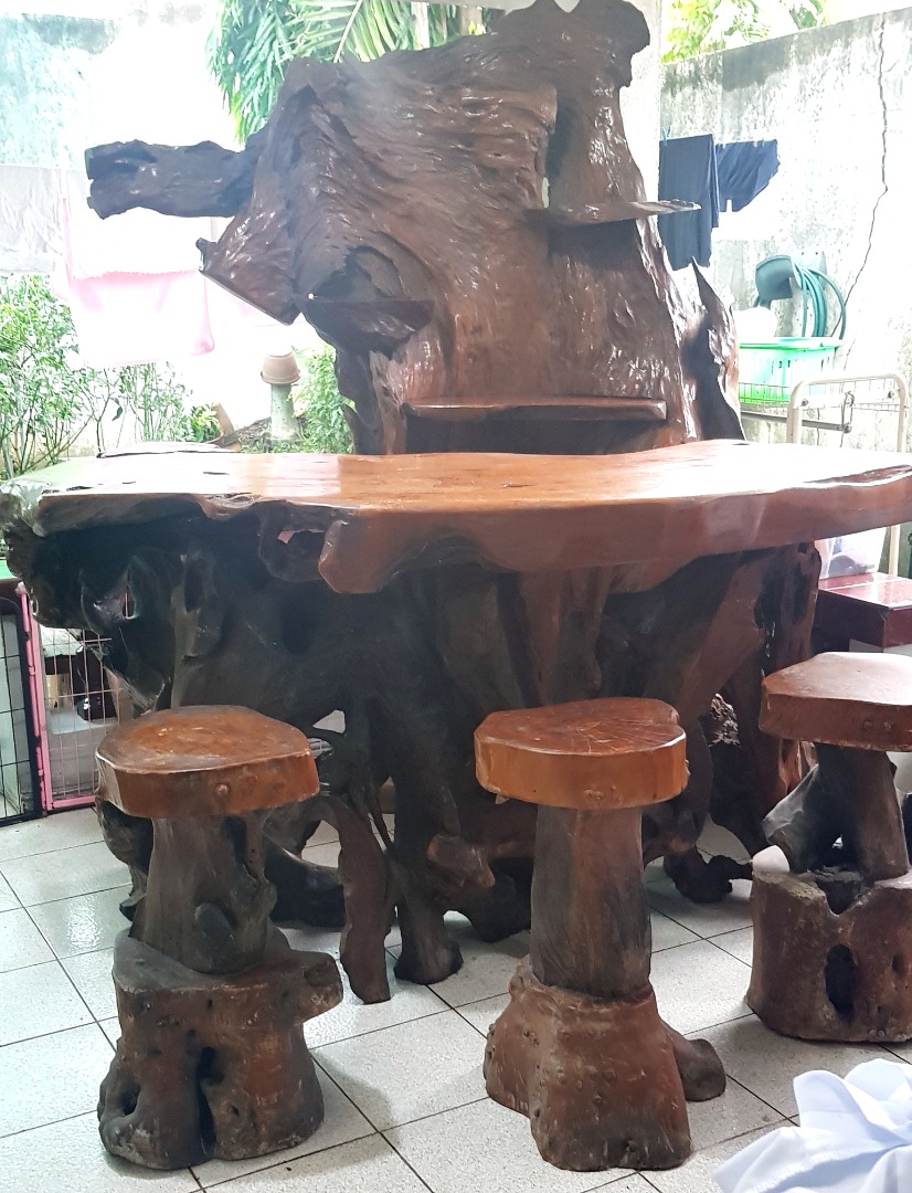 Solid Red Nara Bar Set, Furniture & Home Living, Furniture, Tables ...