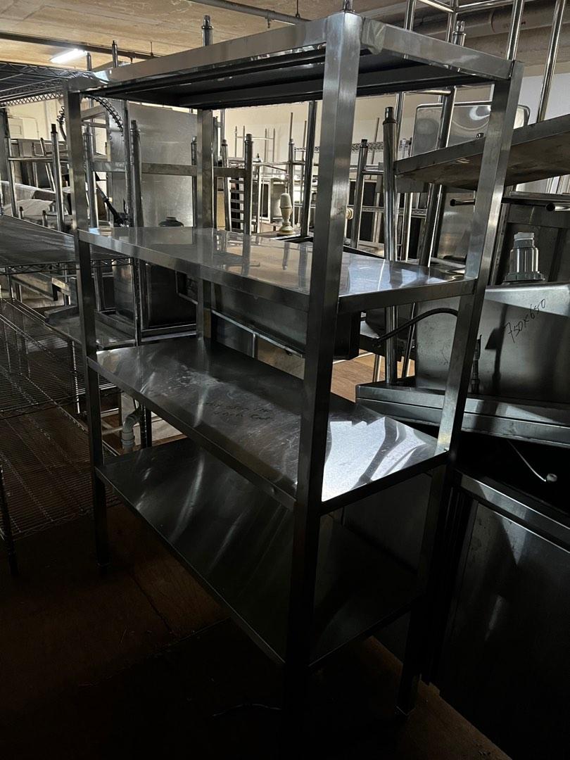 Stainless steel 4 tier rack 1200x500x1700 / storage rack / tray return ...