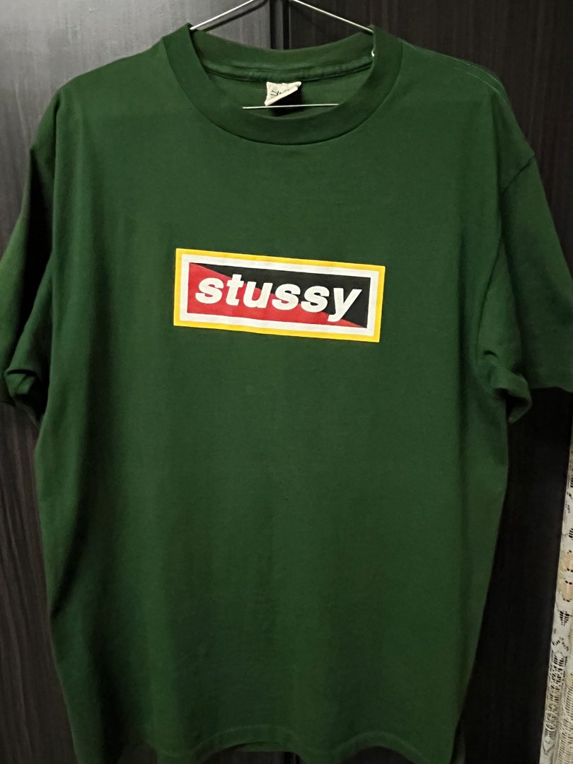Stussy Box Logo 90s, Men's Fashion, Tops & Sets, Tshirts & Polo Shirts ...