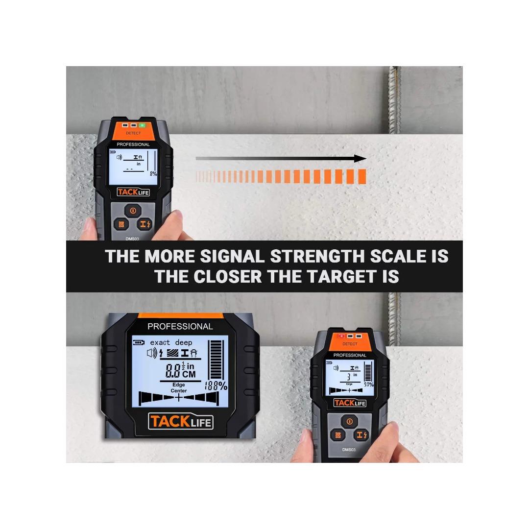 TACKLIFE Stud Finder, Wall Scanner 3 in 1 Metal, Wood Wall Detector ...