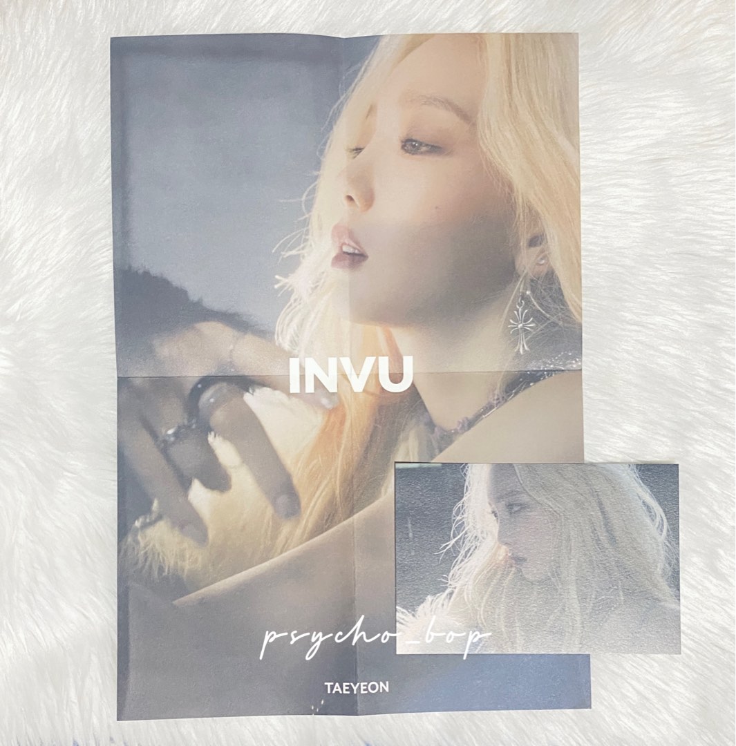 Taeyeon INVU Postcard & Folded Poster SET, Hobbies & Toys, Memorabilia & Collectibles, K-Wave on ...