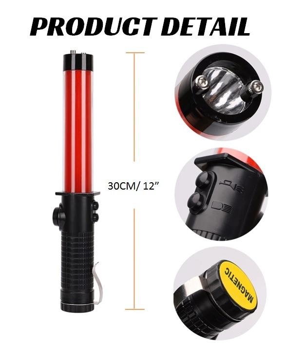 TRAFFIC CONTROL MULTI FUNCTION BATON WAND/ WHISTLE SAFETY TRAFFIC LIGHT ...