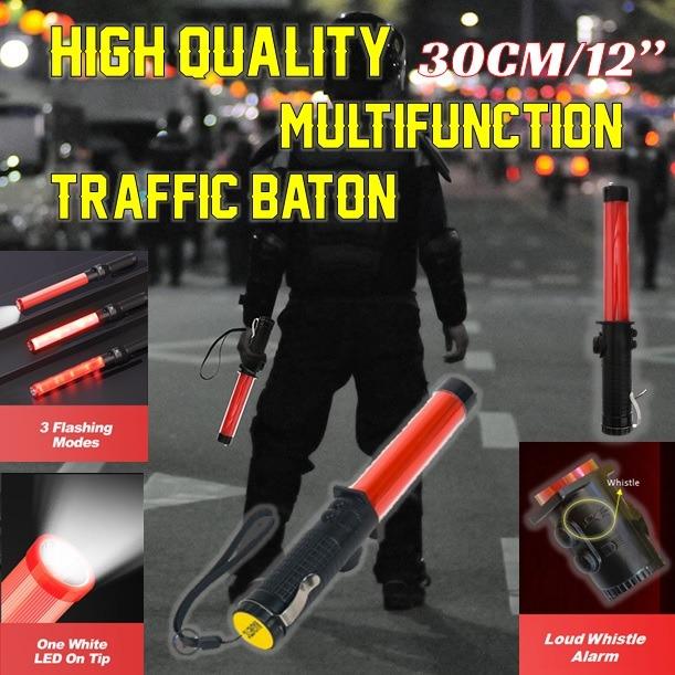 TRAFFIC CONTROL MULTI FUNCTION BATON WAND/ WHISTLE SAFETY TRAFFIC LIGHT ...
