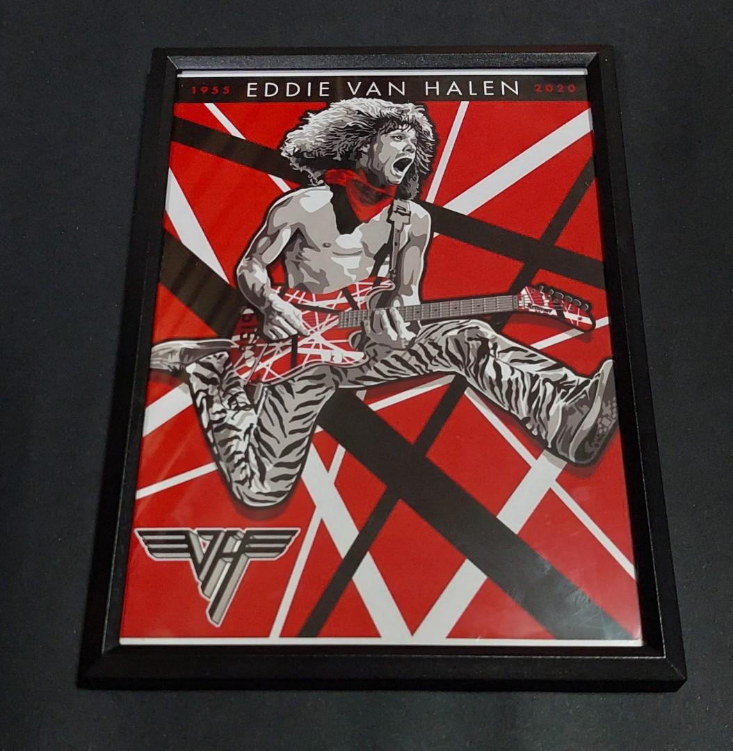 Van Halen poster with frame 5.2" x 7.2", Hobbies & Toys, Music & Media ...