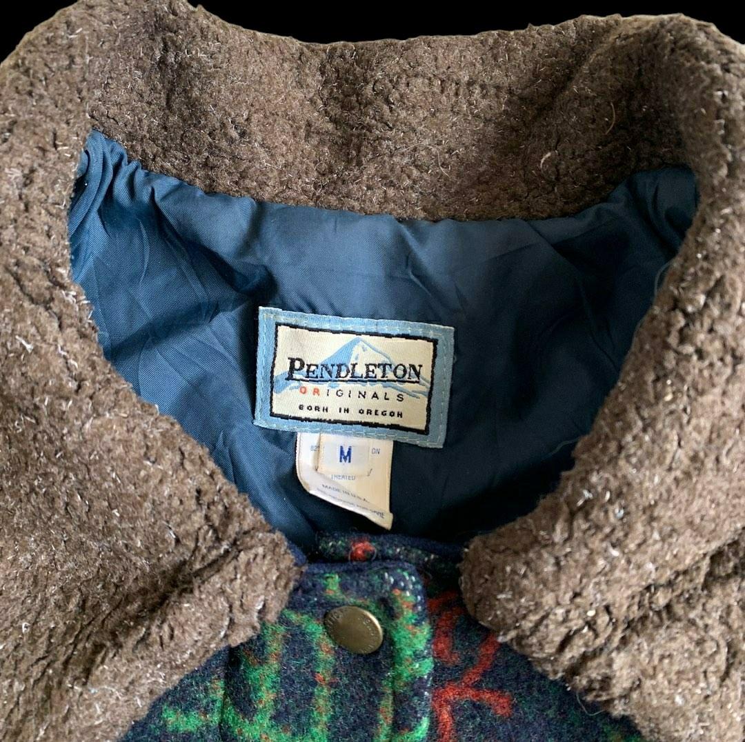 Rare Vintage PENDLETON Original Blanket Moose Canoe Coat Jacket, Men's ...