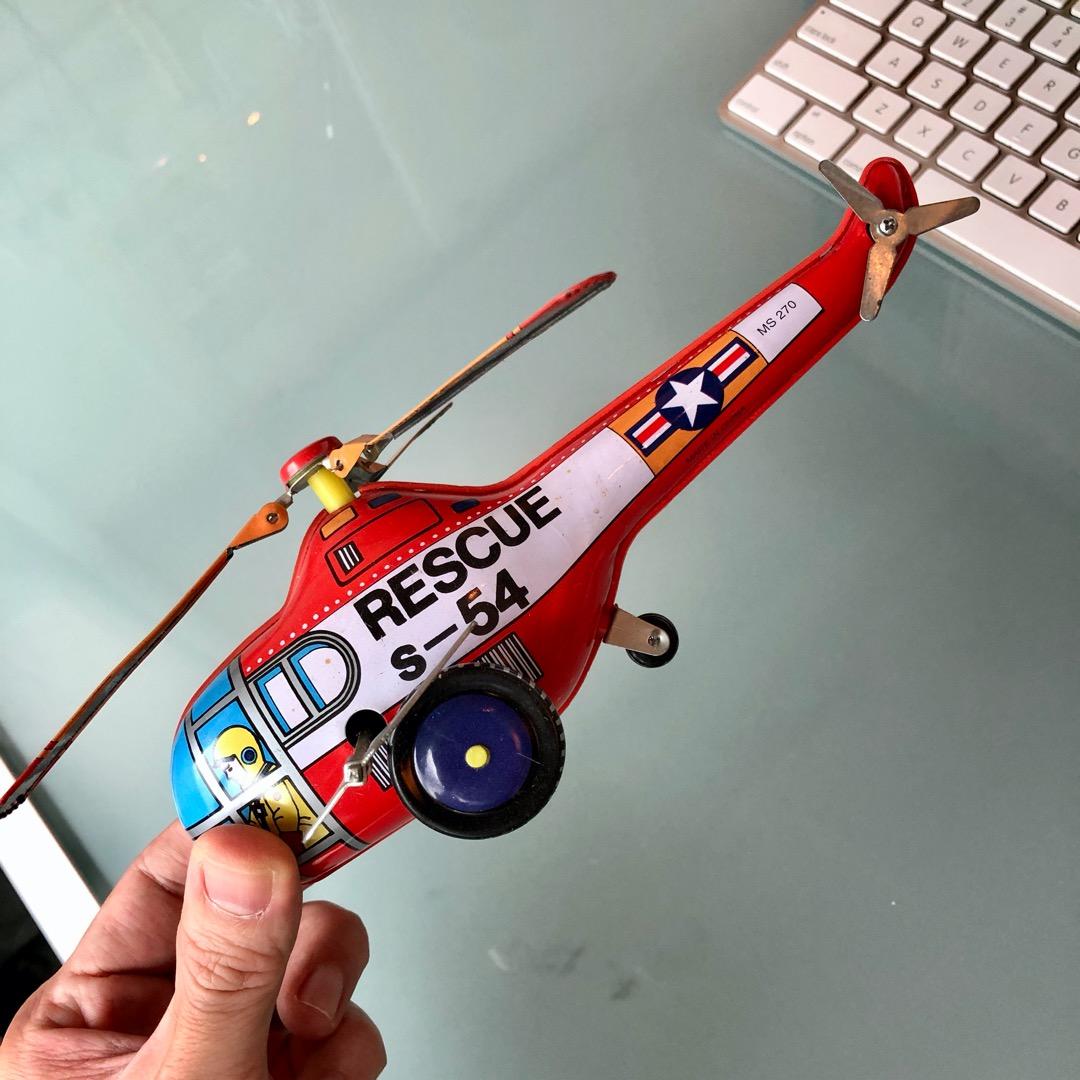 Vintage Tin Toy Helicopter Rescue S-54, Hobbies & Toys, Toys & Games on ...
