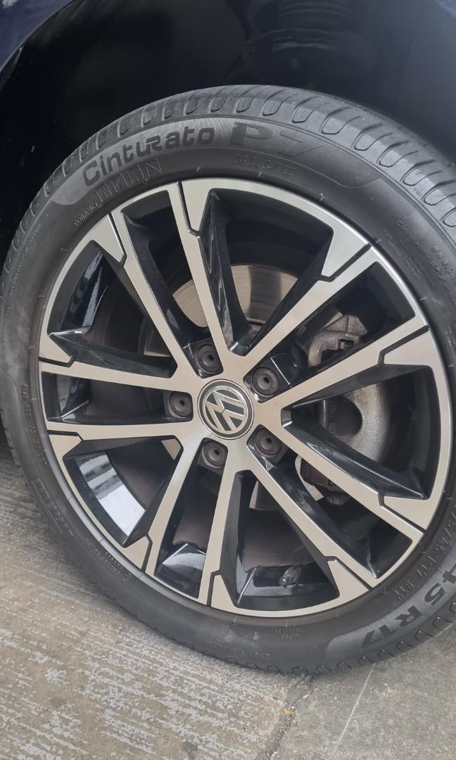 VW Golf MK7 17", Car Accessories, Tyres & Rims on Carousell