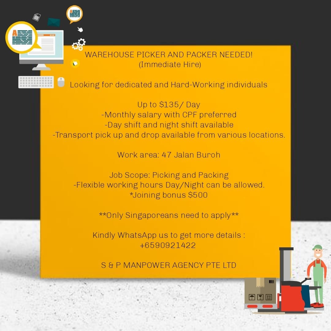 WAREHOUSE PICKER AND PACKER NEEDED, Jobs, Warehouse & Logistics on ...