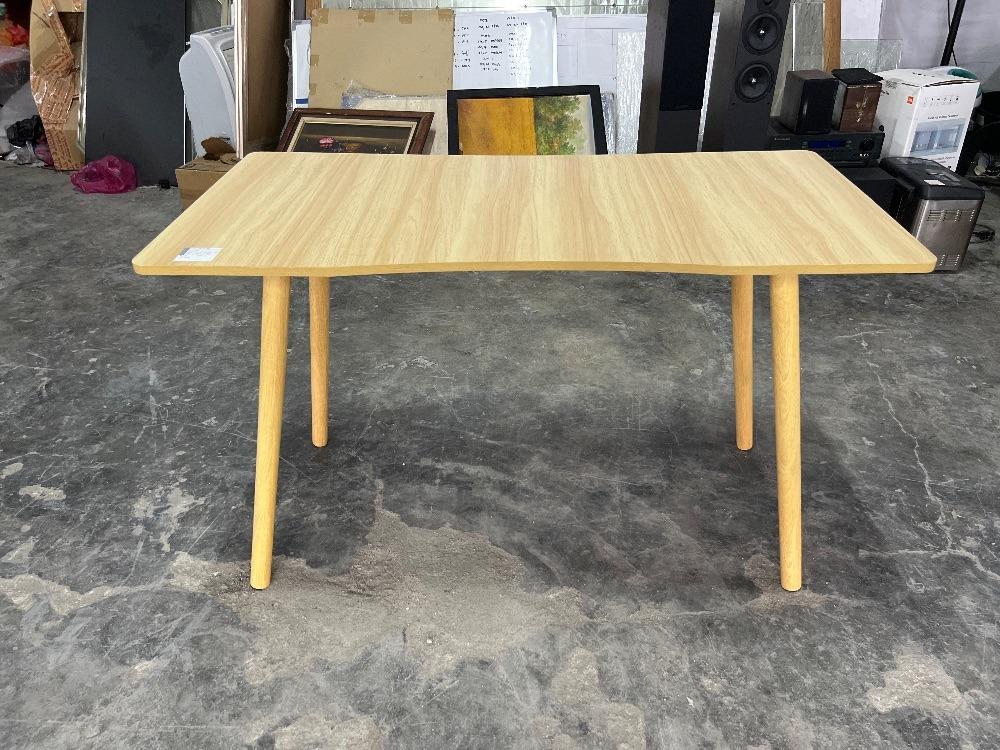 Wooden Study Table Light Brown Colour / Meja Belajar Kayu Warna Coklat ...