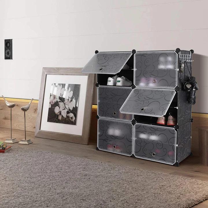 3631) 6-Cube Storage DIY Cube Organizer Cabinet 3-Tier Office Bookcase ...