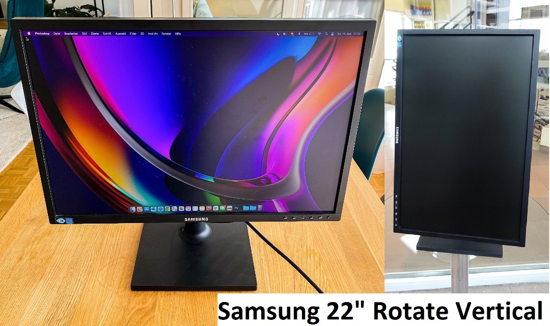 90pcs Samsung 22" Gaming LED monitor Rotate Vertical / Portrait, Height ...