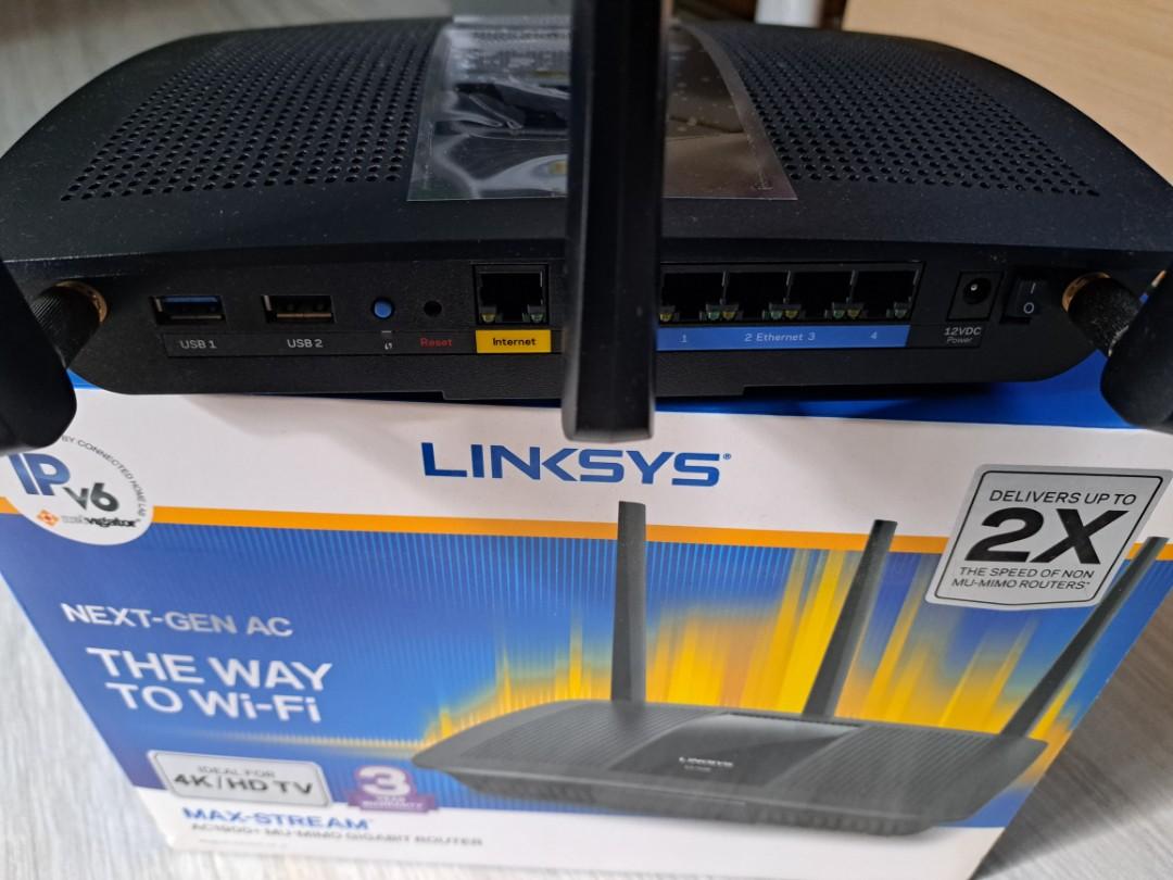 二手 LINSYS Router 雙頻 路由器 三天線 1000M 上網, 電腦＆科技, 電腦周邊及配件, Wifi及上網相關產品 ...