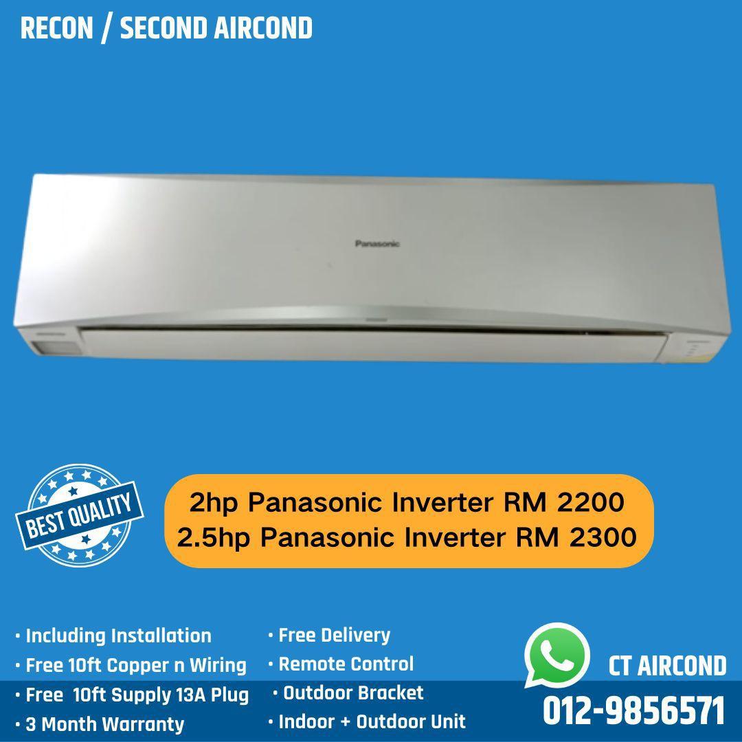 Aircond 2hp Panasonic Inverter Ac355, TV & Home Appliances, Air ...