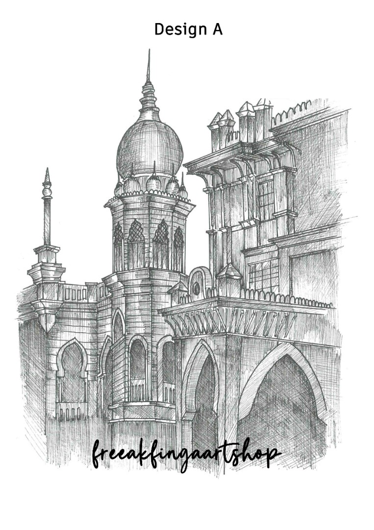 Architectural Sketches - Sultan Abdul Samad Building, Hobbies & Toys ...