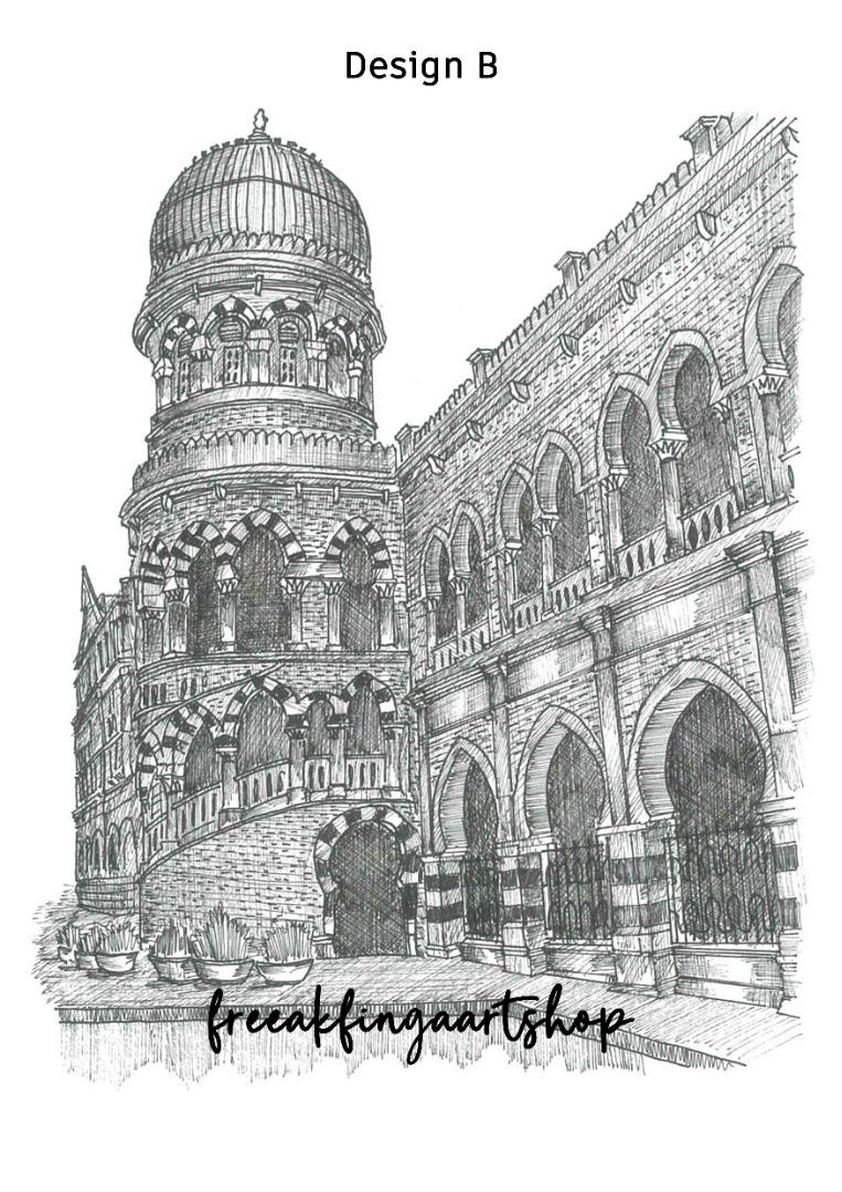 Architectural Sketches - Sultan Abdul Samad Building, Hobbies & Toys ...