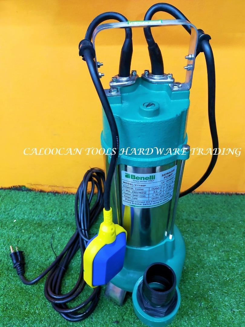 BENELLI Italy Heavy Duty 1.5HP 1100W Sewage Submersible Water Pump ...