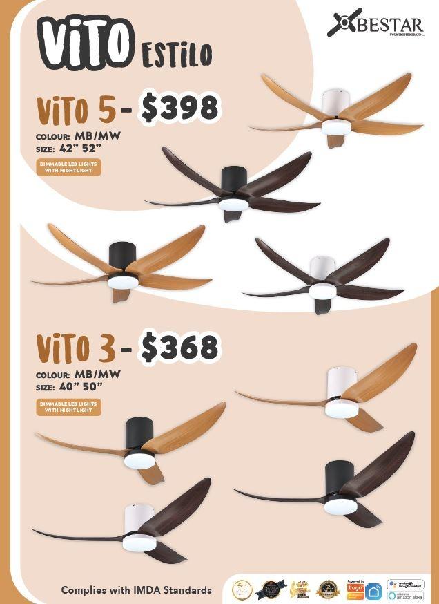 BESTAR VITO SMART WIFI CEILING FAN 24W LED PANEL, Furniture & Home ...