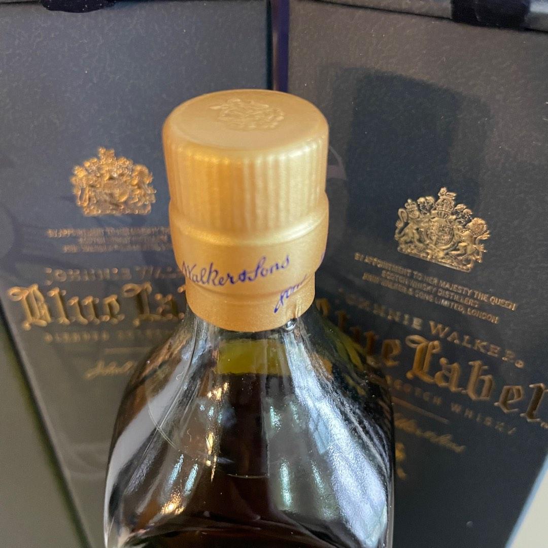 Blue Label Johnnie Walker Gift Set miniature w box 200ml, Food & Drinks ...