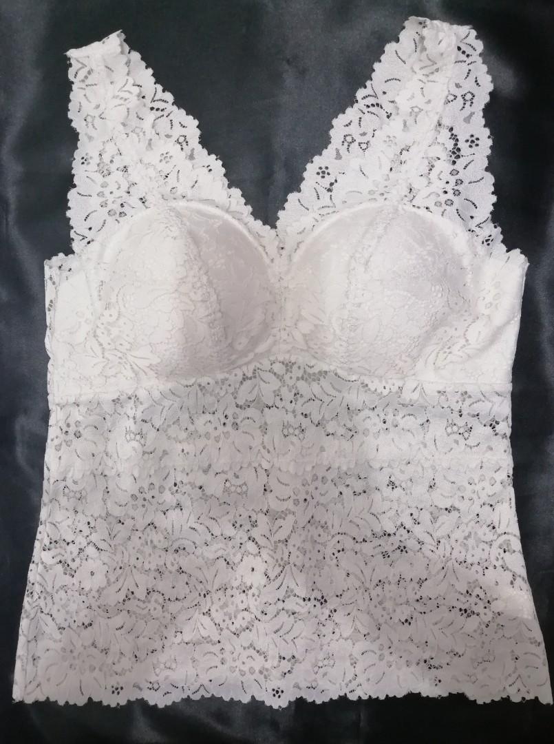 Branded Padded lace top, Women's Fashion, Tops, Sleeveless on Carousell