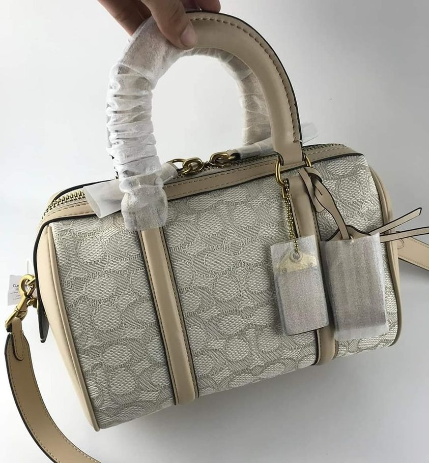 COACH RUBY 25 SIGNATURE LOGO JACQUARD SATCHEL BAG — P 3500 , Women's ...