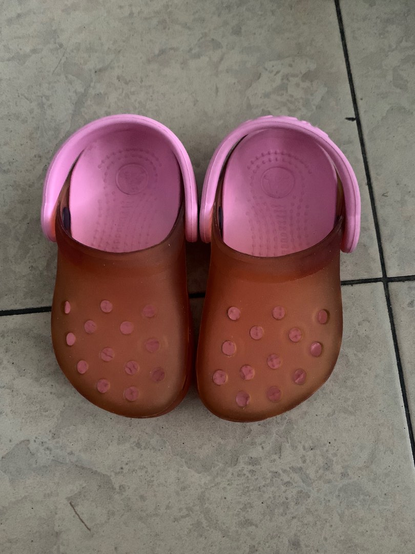 Crocs Chameleon Translucent Clogs, Babies & Kids, Babies & Kids Fashion ...