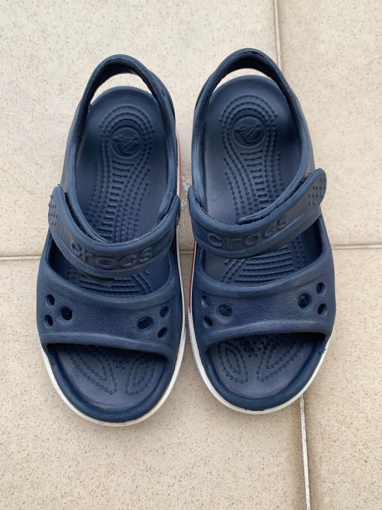 Crocs Sandals C10 Navy, Babies & Kids, Babies & Kids Fashion on Carousell