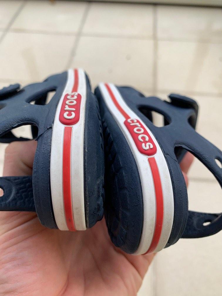 Crocs Sandals C10 Navy, Babies & Kids, Babies & Kids Fashion on Carousell