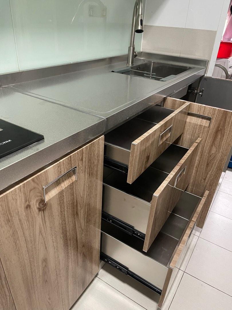 Customise stainless steel kitchen cabinet refer price list, Furniture ...