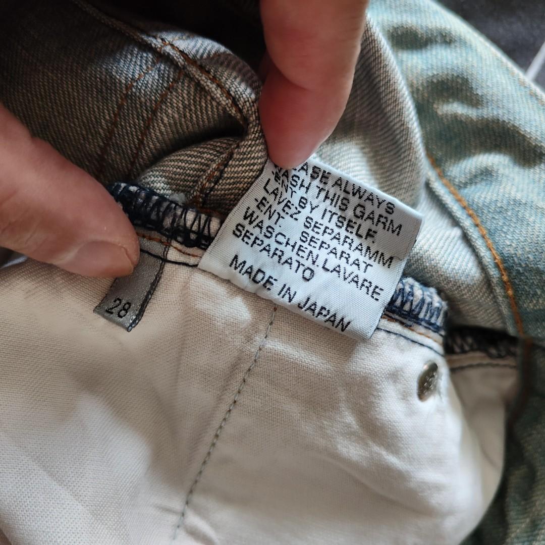 [Rare] Dior Homme 2004SS "Strip" Bleu Clairs Denim Jeans (28), Men's ...