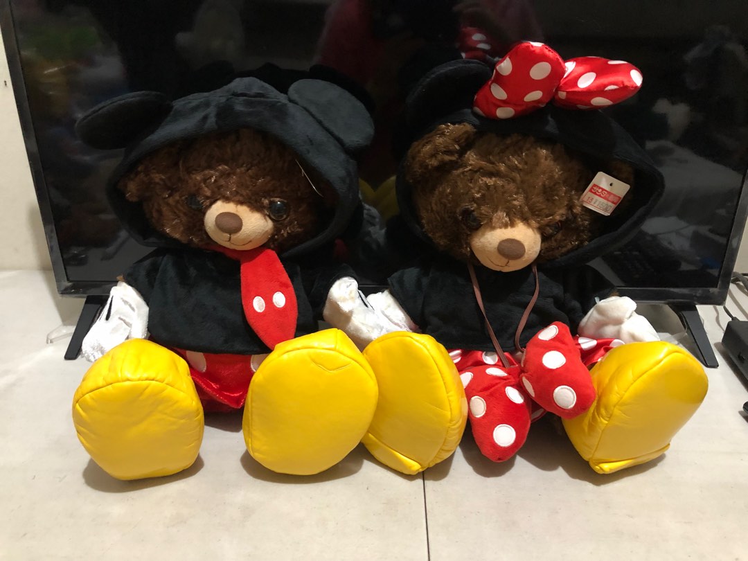 Disney UniBearsity 15” Mickey and Minnie Plush Bear Set, Hobbies & Toys ...