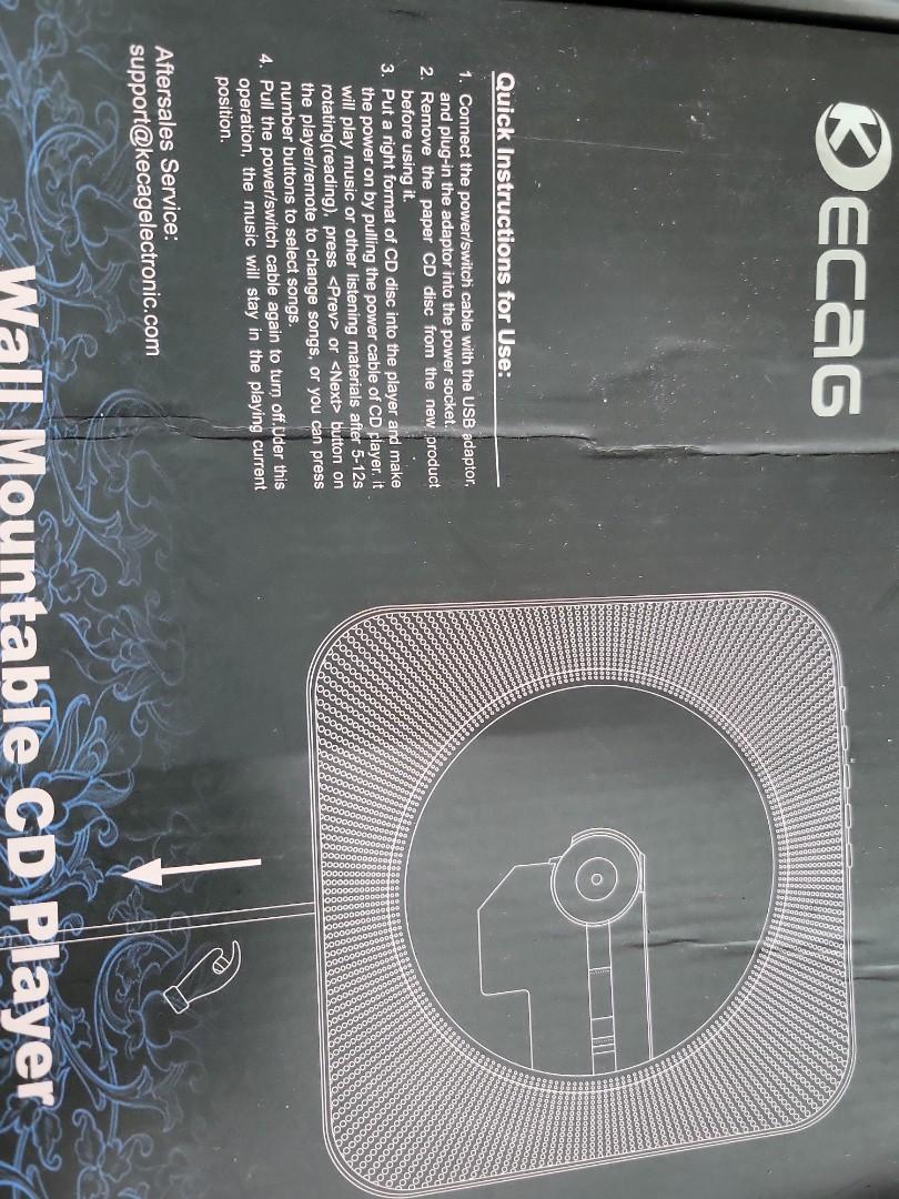 ECAG wall mountable CD Player, Audio, Portable Audio Accessories on ...