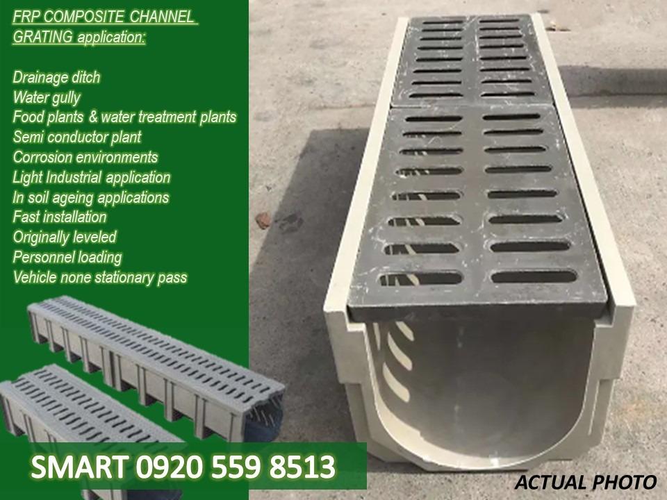 FIBERGLASS FRP drain channel and covers, Commercial & Industrial ...