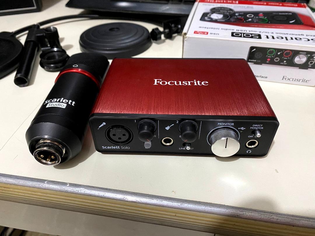 Focusrite Solo Gen2 w/ Condenser Mic Bundle, Hobbies & Toys, Music ...