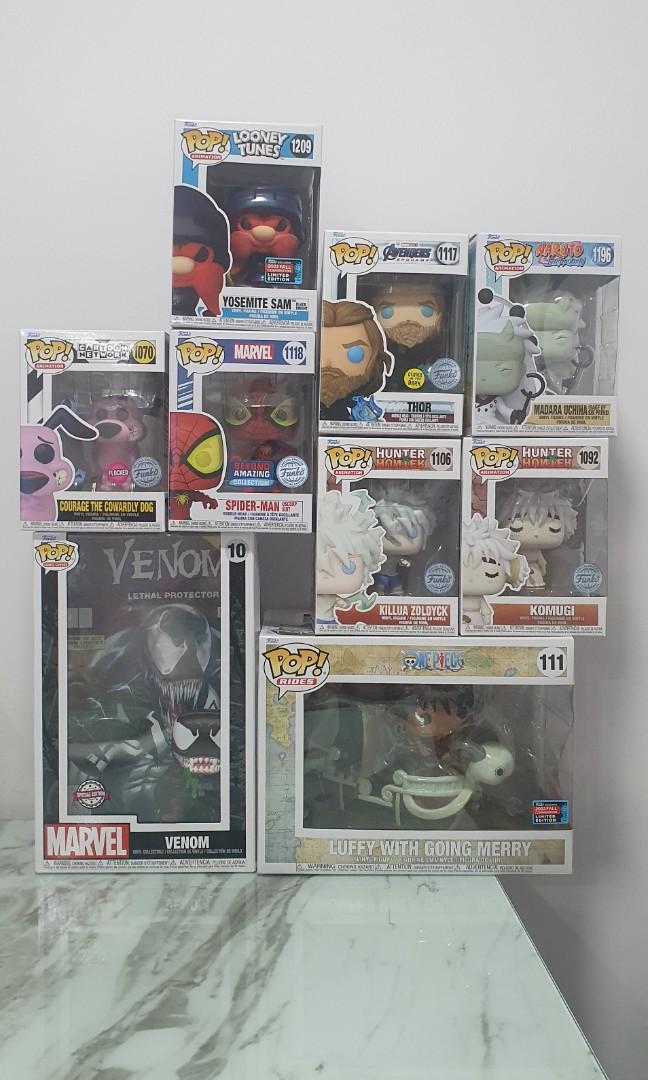Funko pop - one piece , luffy with going merry , venom cover, killua ...
