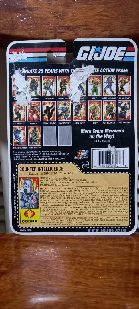 GI Joe 25th Anniversary 3.75 series Wraith, Cobra Para-Viper and ...