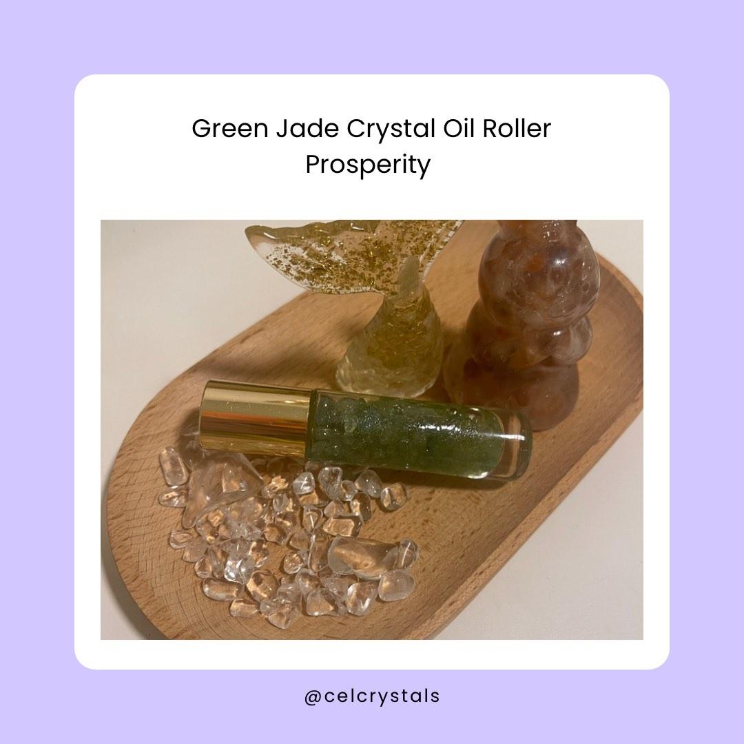 Green Jade Crystal Oil Roller, Beauty & Personal Care, Fragrance ...