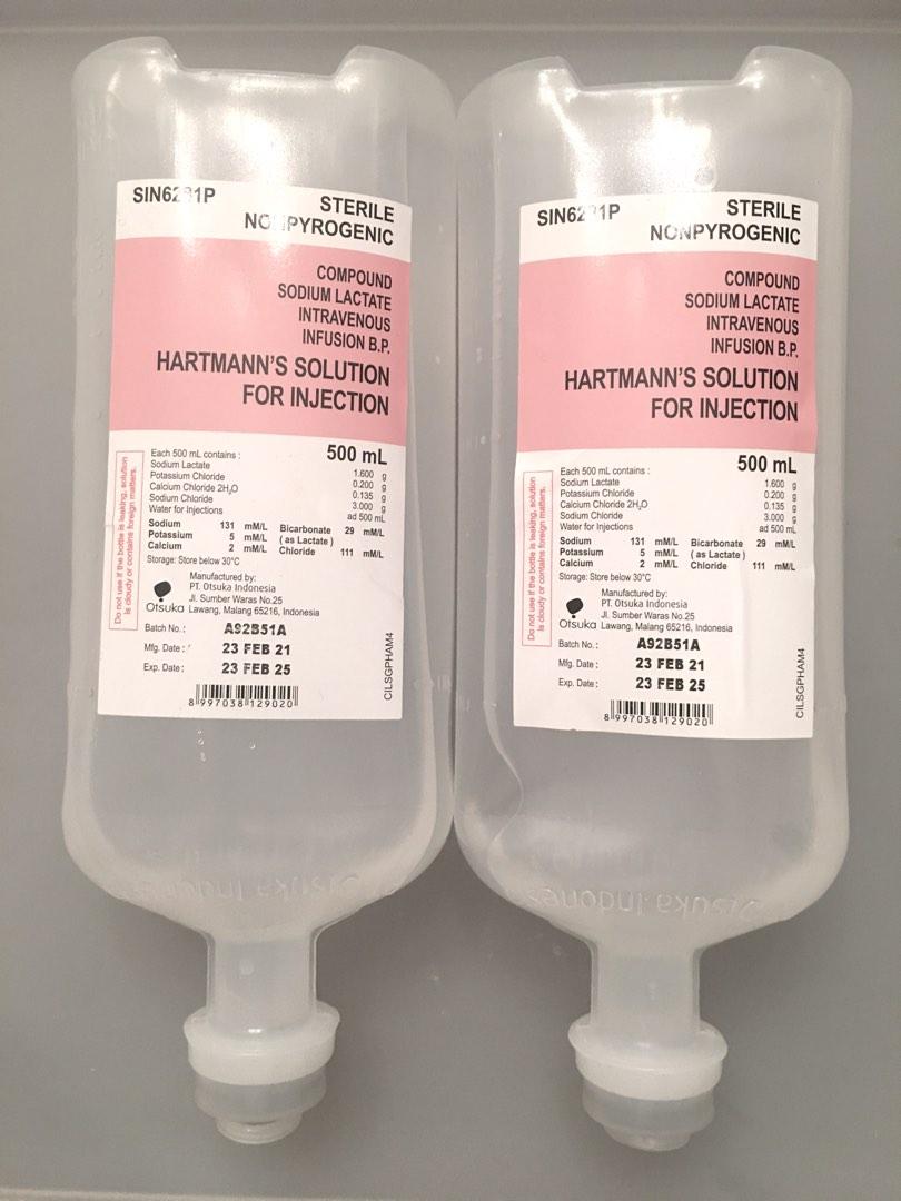 Hartmann’s Solution. Sodium Lactate. Intravenous, Health & Nutrition ...
