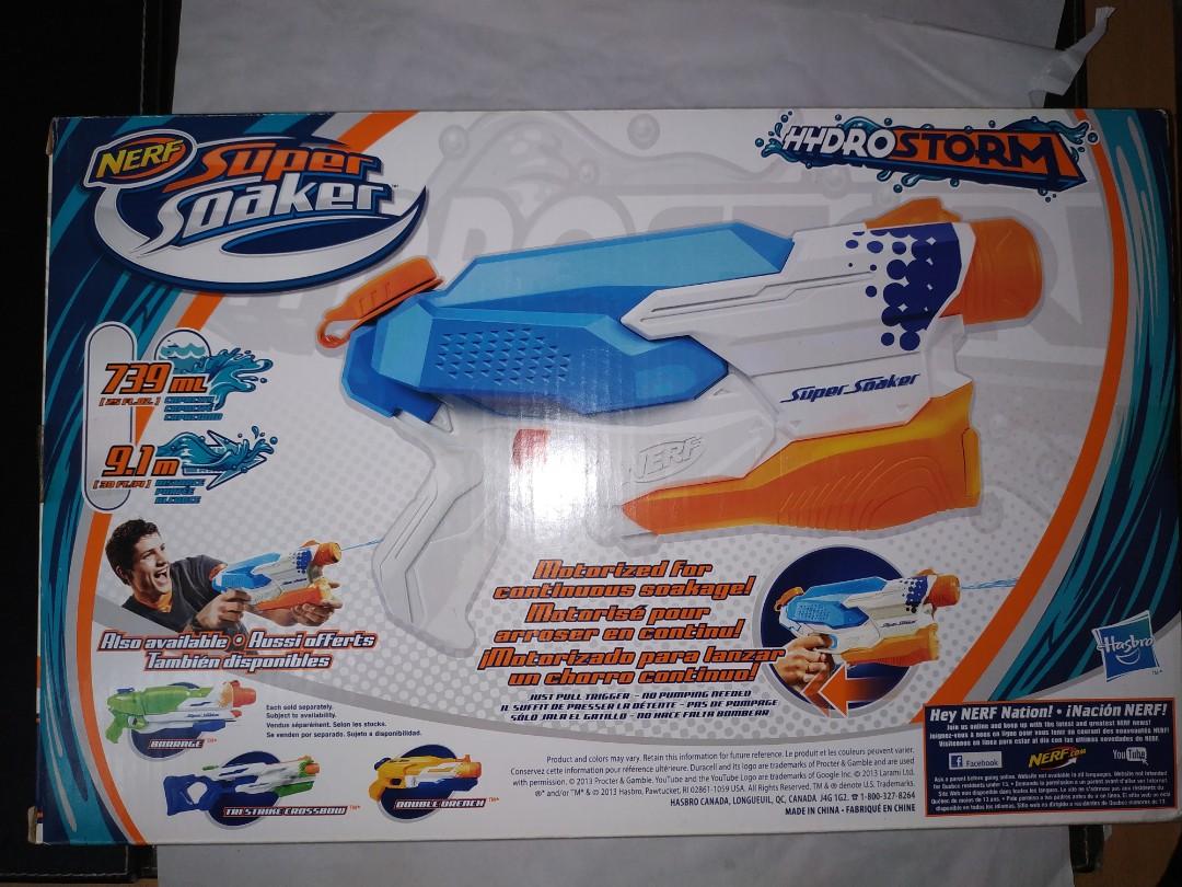 Hasbro NERF Super Soaker Hydrostorm Motorized Water Gun, 興趣及遊戲, 玩具 & 遊戲 ...