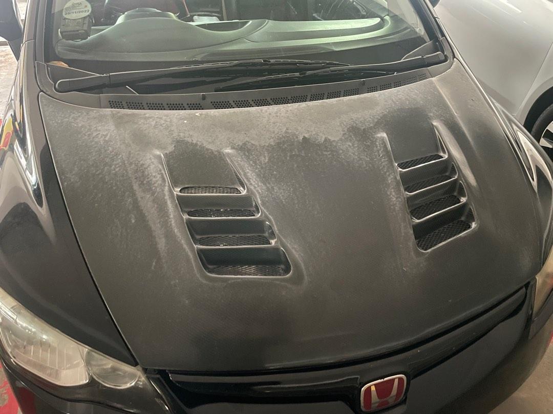 Honda Civic FD1 Carbon Fibre Hood, Car Accessories, Accessories on ...