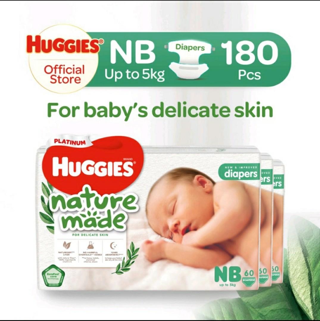 Huggies Nature Made Size Newborn x 3 bundle, Babies & Kids, Bathing ...