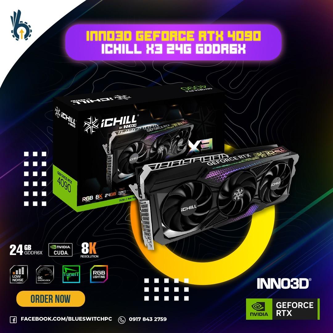 INNO3D GEFORCE RTX 4090 ICHILL X3 24G GDDR6X, Computers & Tech, Parts ...