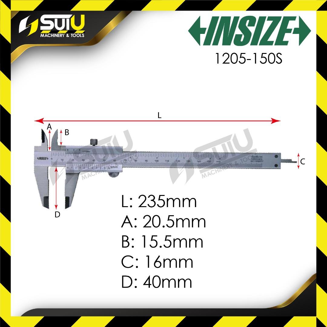 INSIZE 1205-150S 0-150MM Venier Caliper, Furniture & Home Living, Home ...