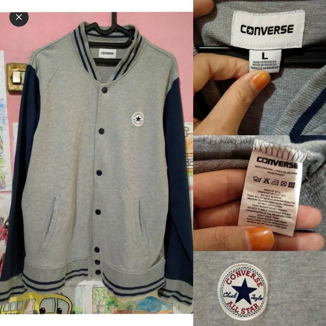 Jaket Varsity Converse Original, Fesyen Pria, Pakaian , Baju Luaran di ...