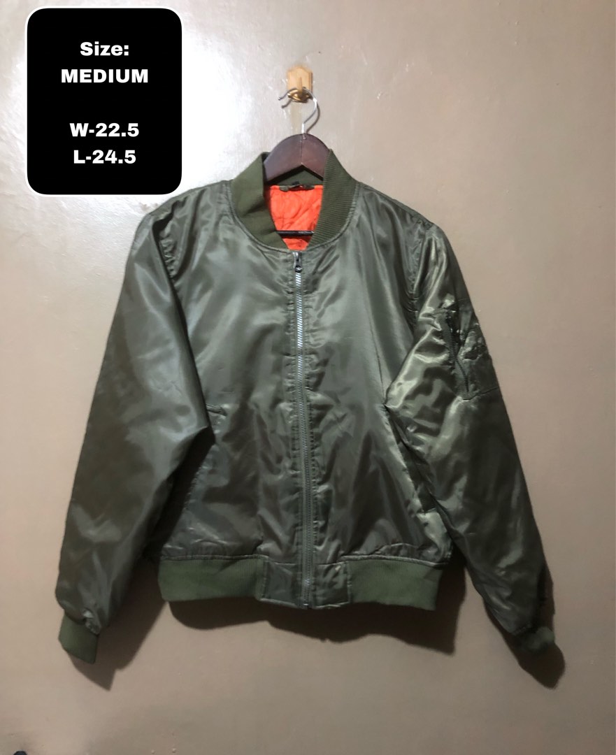 Japanese Brand Army Green Bomber Jacket, Men's Fashion, Coats, Jackets ...