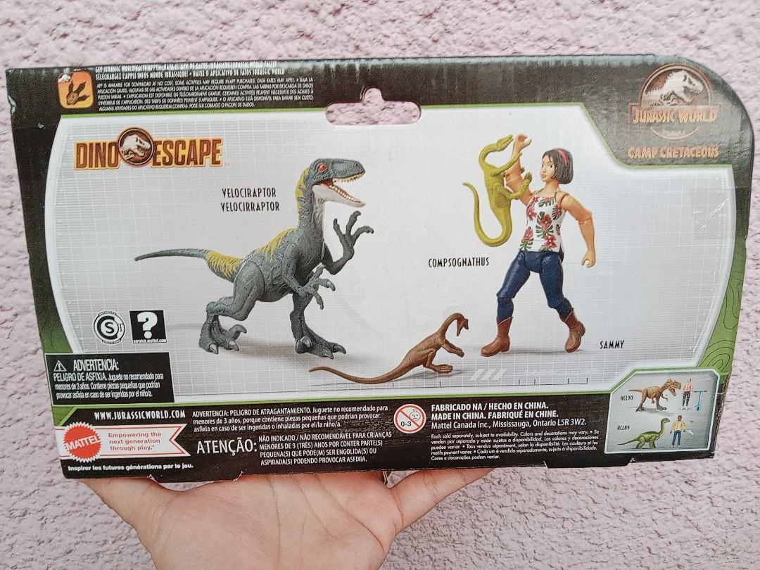 Jurassic World Dino Escape Camp Cretaceous Sammy and Velociraptor ...