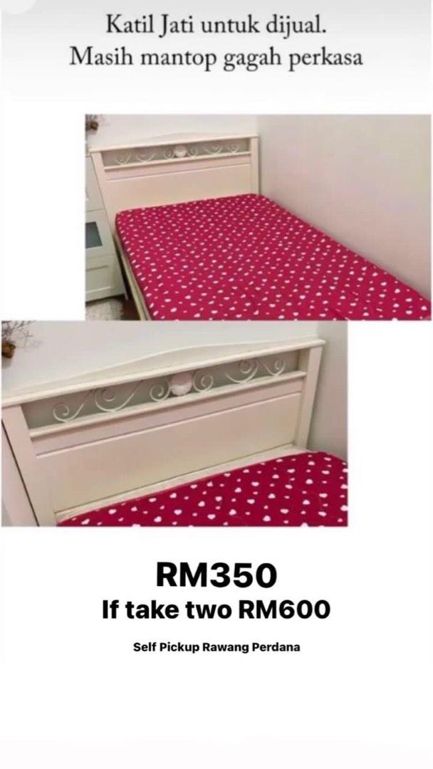 Katil Super Single / Super Single Bed, Furniture & Home Living ...