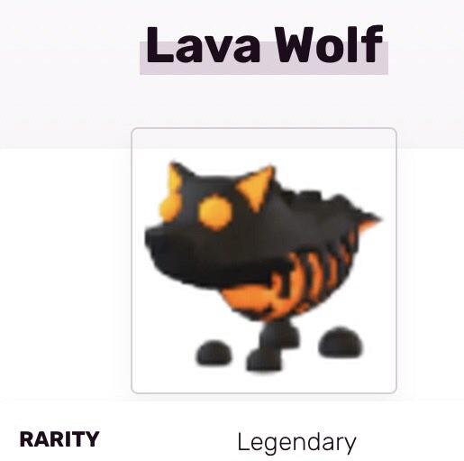 Lava Wolf (adopt me), 電子遊戲, 遊戲機配件, 互動遊戲Figure - Carousell