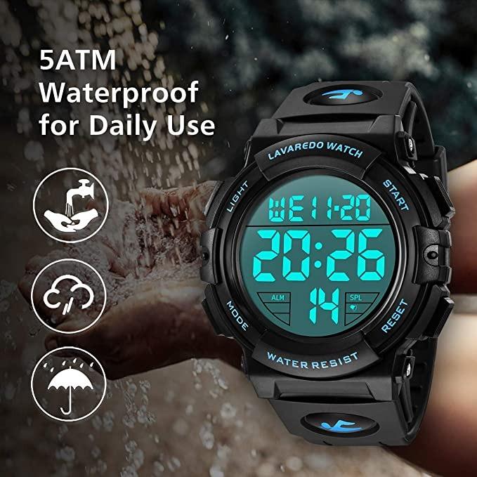 Lavaredo Men's L6606 Digital Sports Military Watch, Waterproof ...