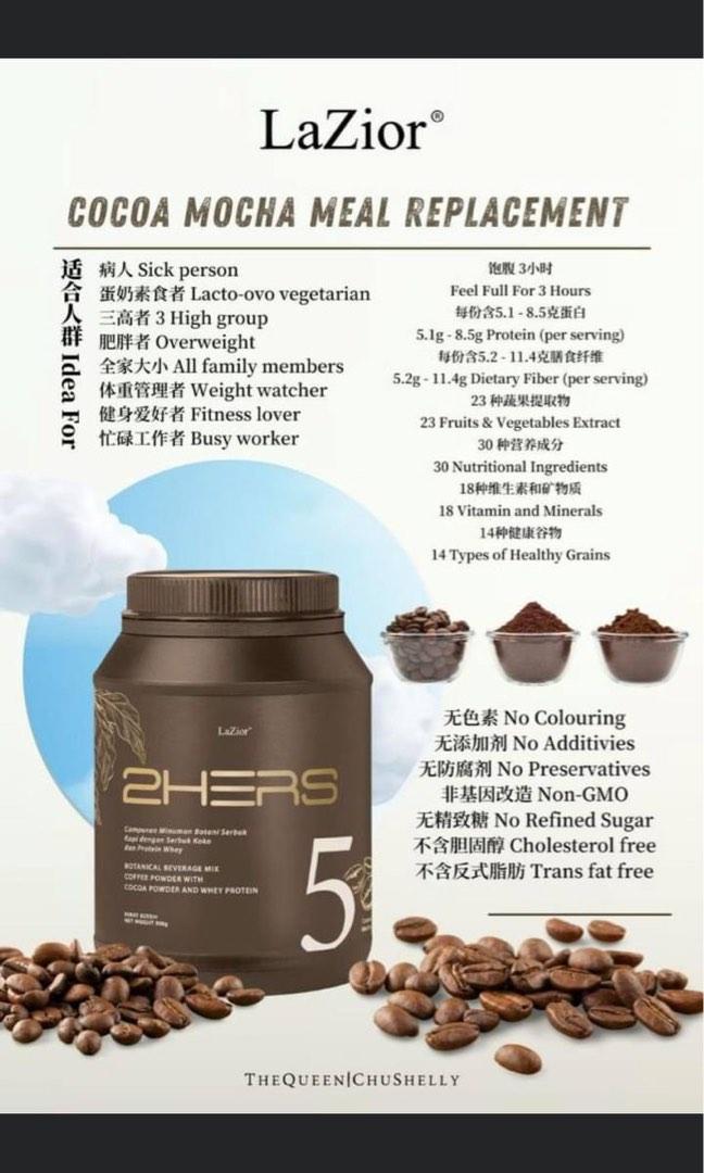 LaZior 2hers 3 Cocoa meal replacement (Ready stock), Food & Drinks, Beverages on Carousell